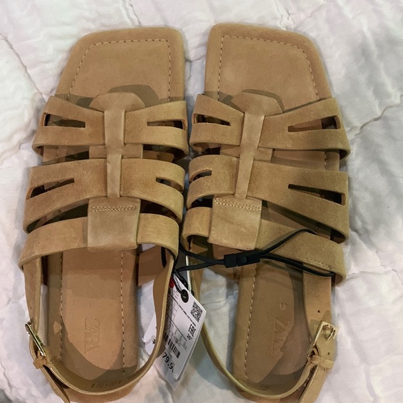 Zara | Shoes | Nwt Zara Faux Suede Sandals Size Us | Poshmark